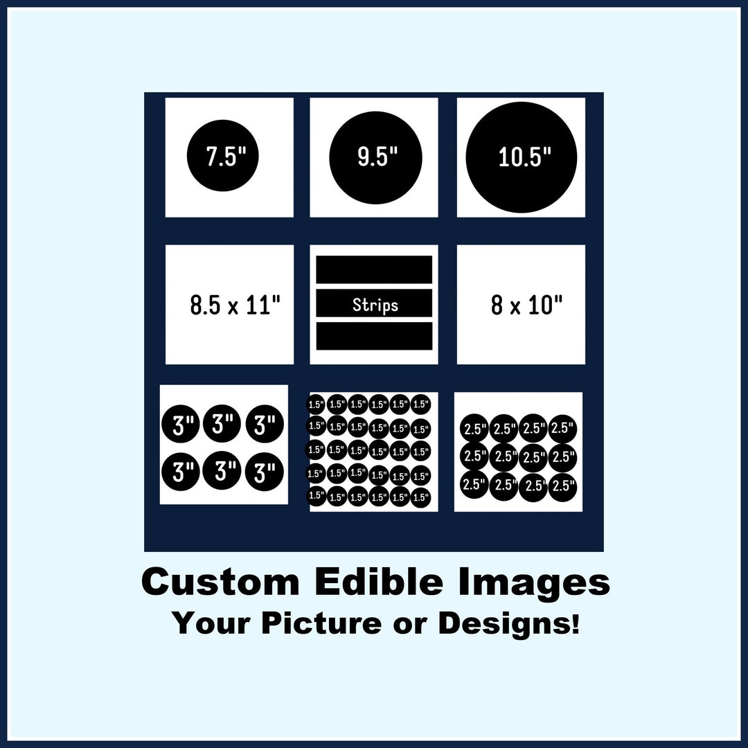 Custom Edible Image Cake Topper Your Photo Logo Cupcakes Cookies Cake ...