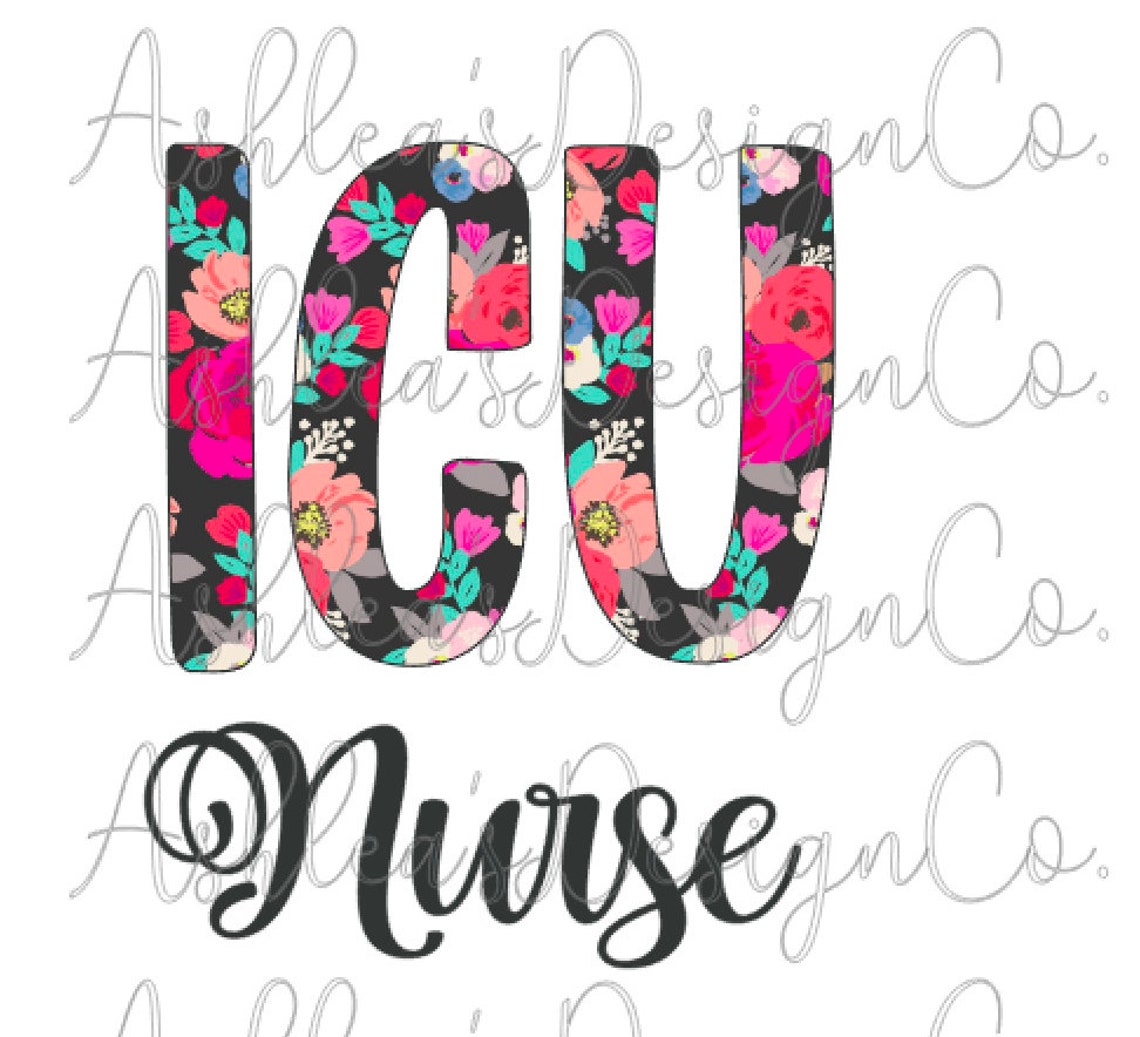 ICU svg nurse png | Etsy