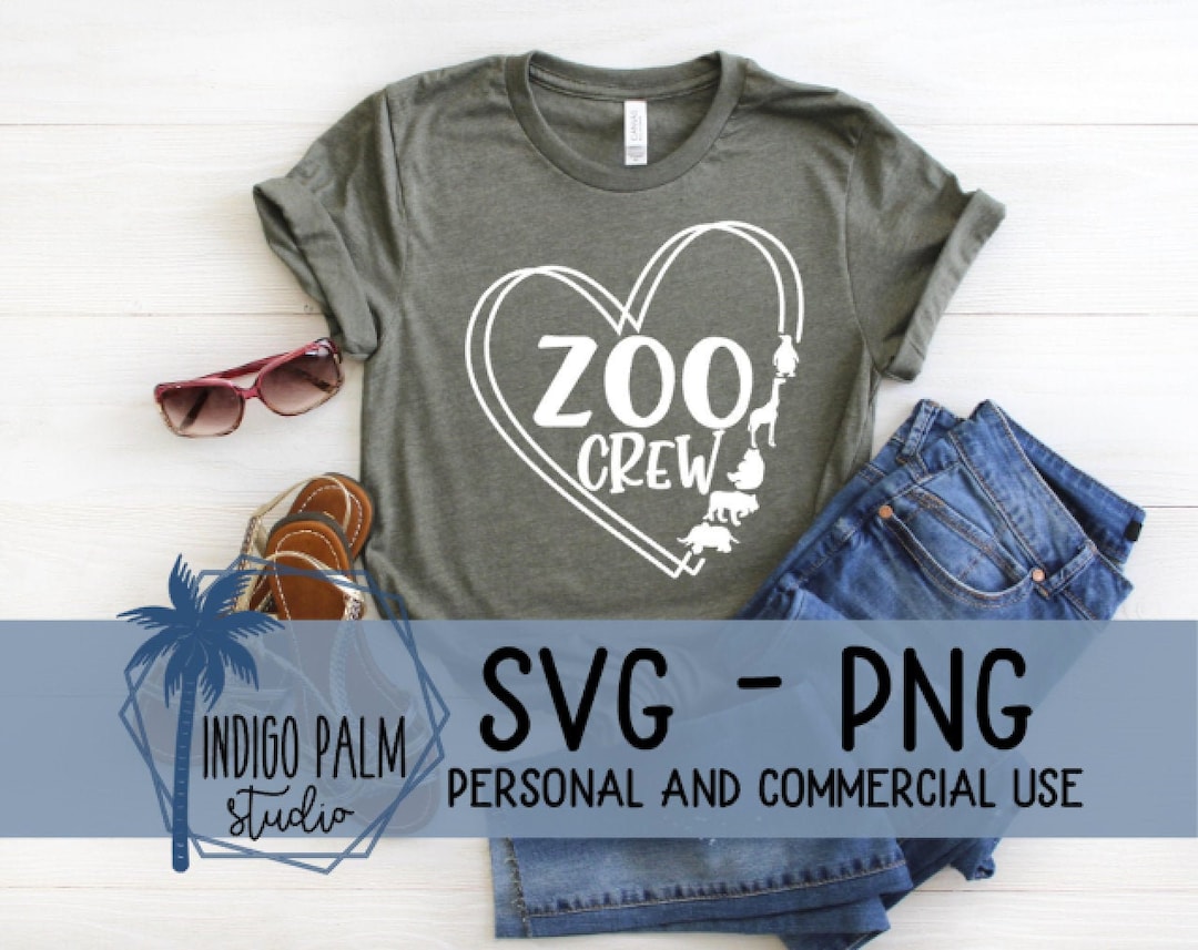 Zoo Crew Svg - Zoo Crew Double Heart - Animal Heart - Matching Zoo Trip ...