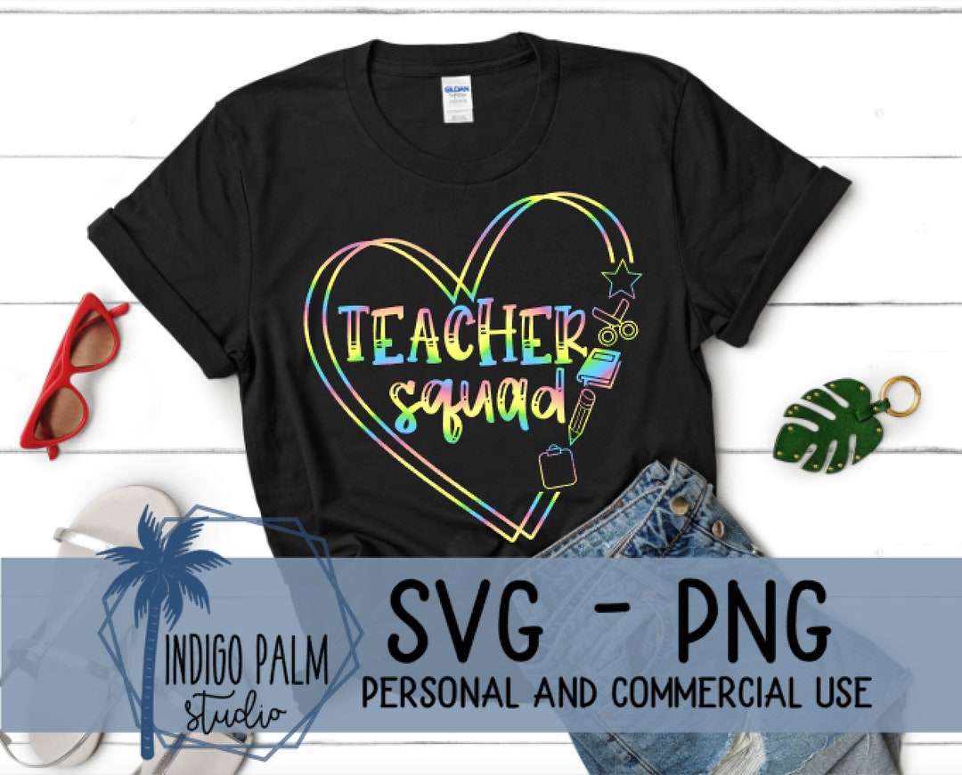 Teacher Squad Svg - Teacher Shirt Svg - Back to School Svg - Cute ...