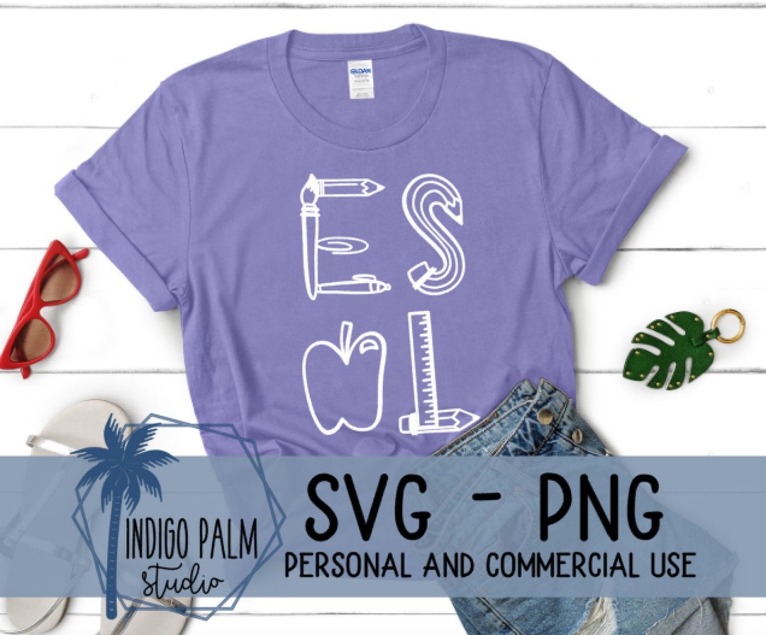ESOL Teacher Svg - Back to School Svg - English as a Second Language ...