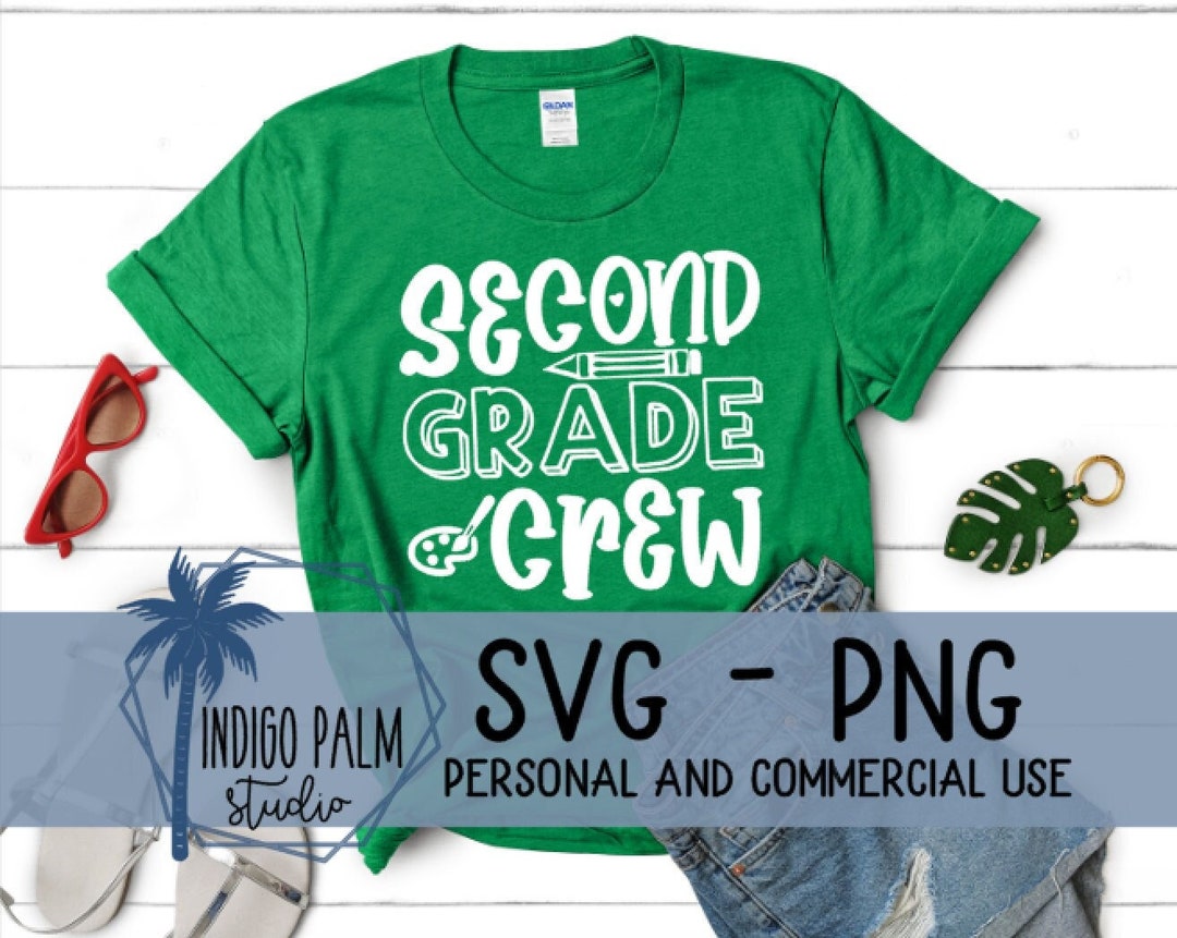 2nd Grade Crew Svg - Teacher Shirt Svg - Back to School Svg - Cute ...