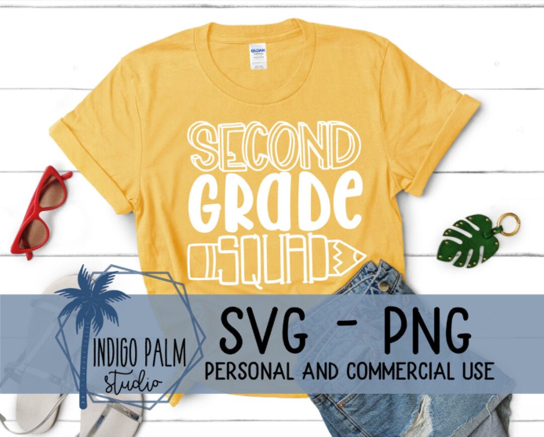 Second Grade Squad Svg - Second Grade Teacher Shirt Design - Second ...