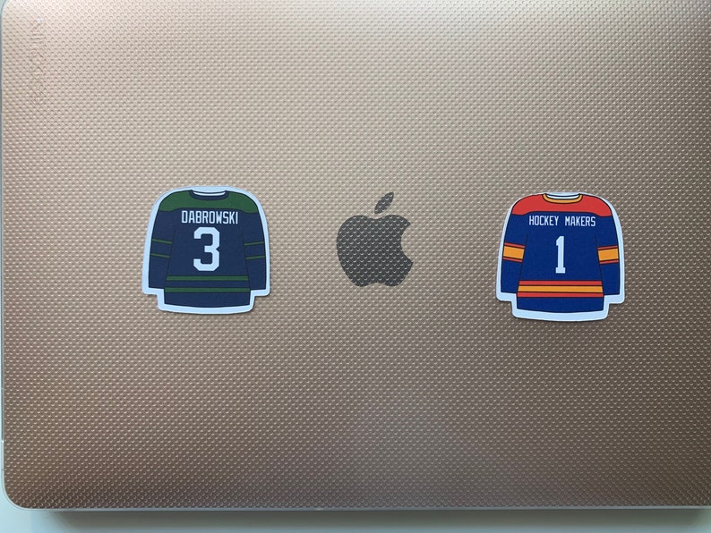 Set of 14 Custom Hockey Jersey Stickers - Etsy