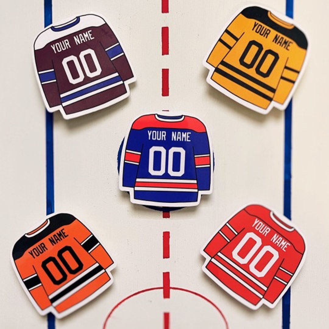 Custom Hockey Jersey Sticker - Etsy