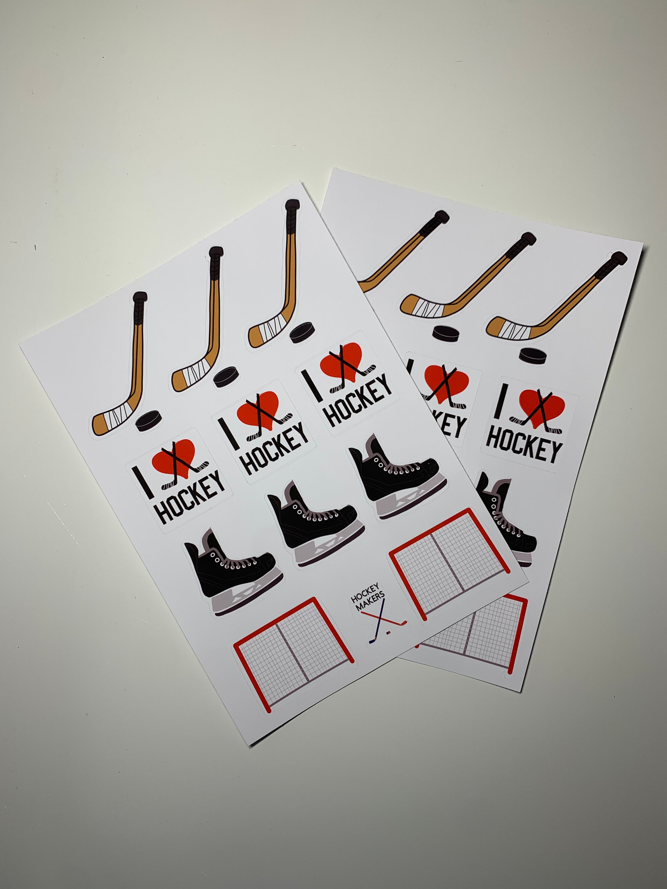 Hockey Sticker Sheet | Etsy