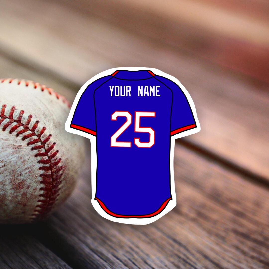 Custom Baseball Jersey Sticker - Etsy