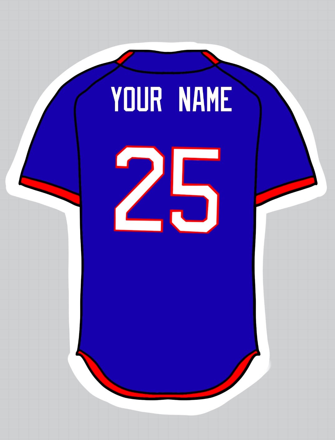 Custom Baseball Jersey Sticker - Etsy