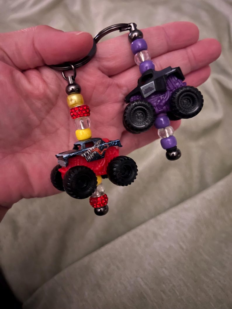Mini Monster Truck Key Chain - Etsy