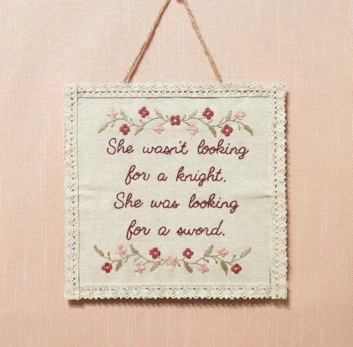 Broderie Citation Signe, Décoration intérieure, Tenture Murale ...
