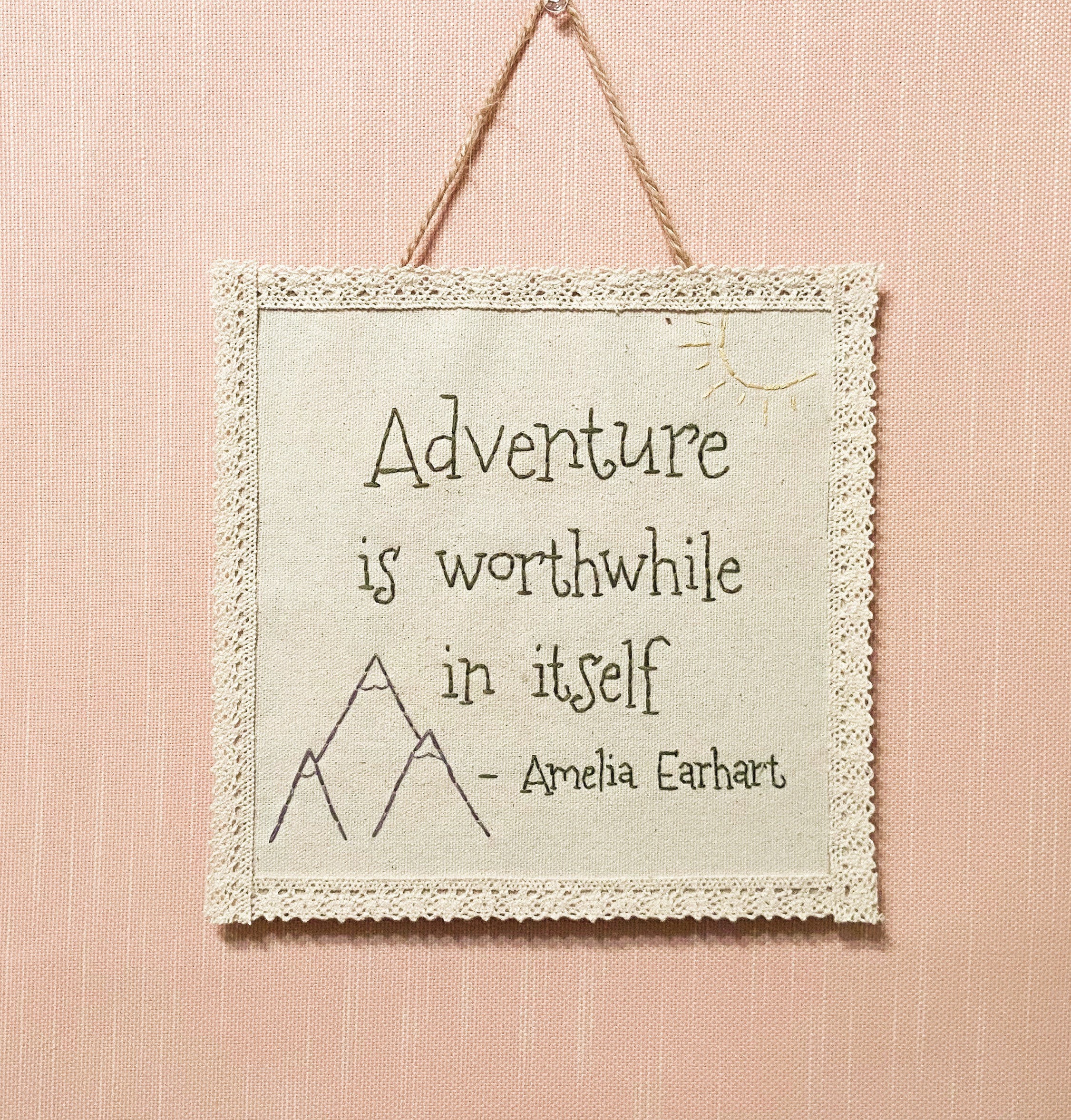 Embroidery Quote Sign, Home Decor, Rustic Wall Art - Etsy