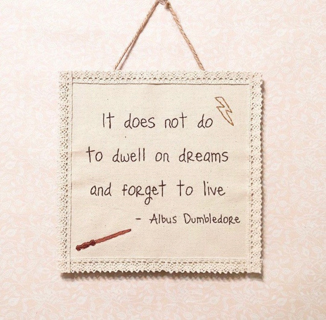 Harry Potter Embroidered Quote Sign, Home Decor, Rustic Wall Art - Etsy