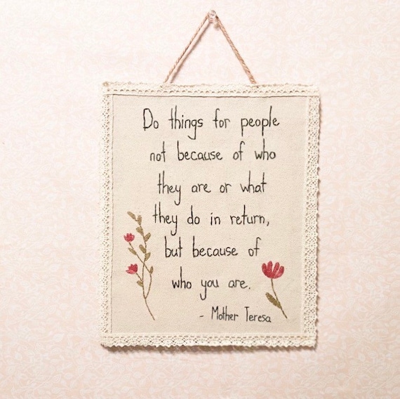 Signe de citation de broderie décoration de la maison art | Etsy