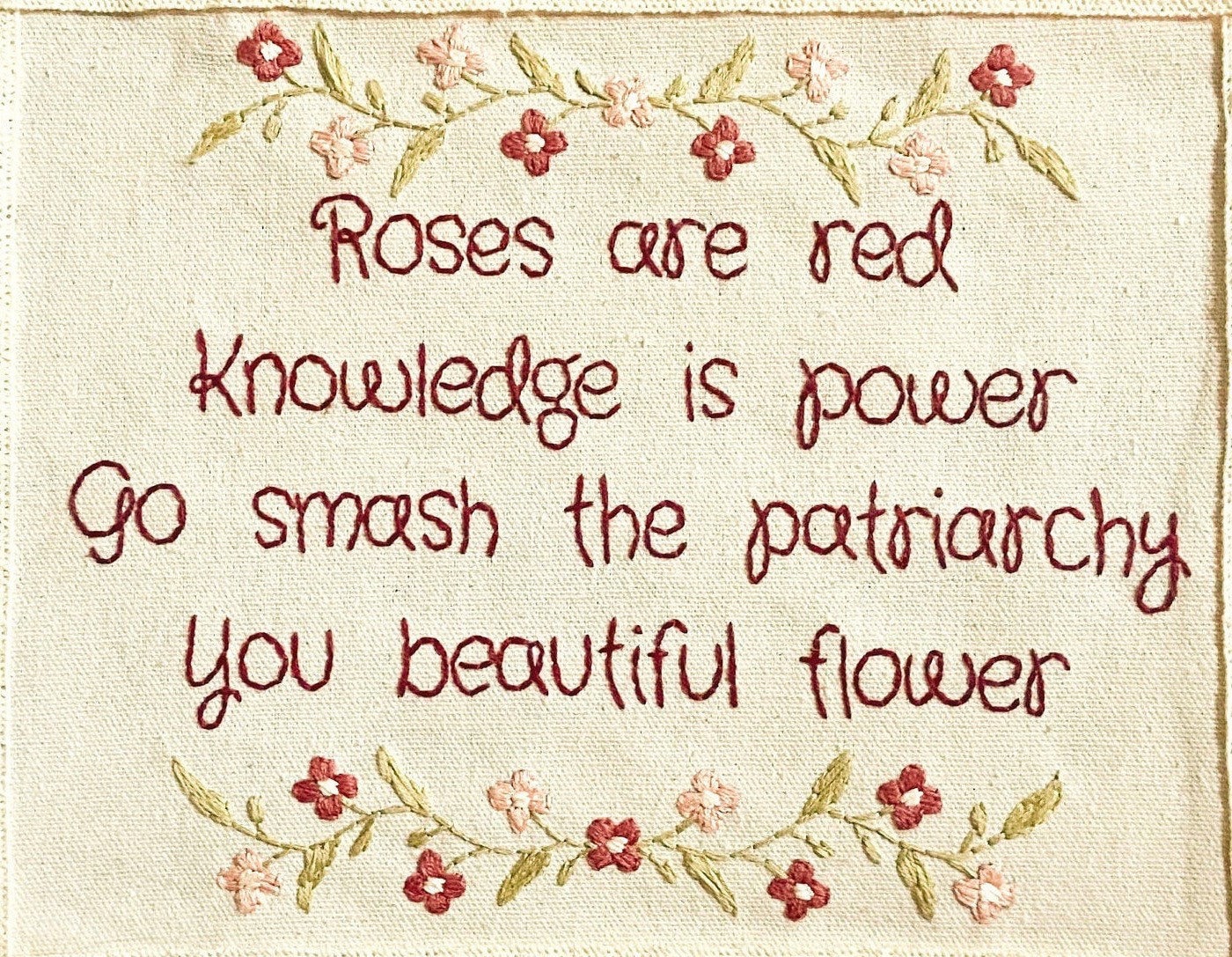 Embroidery Quote Sign Home Decor Feminist Wall Hanging - Etsy