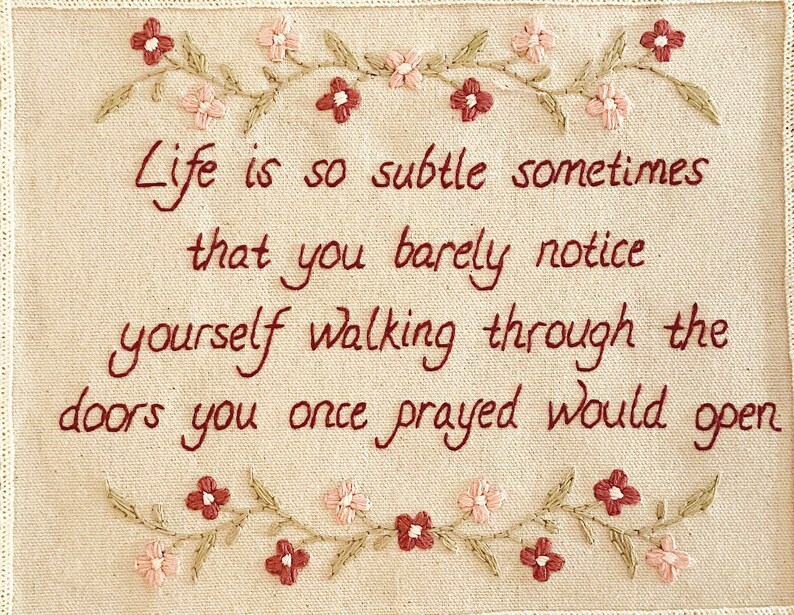 Embroidery Quote Sign, Home Decor, Rustic Wall Art - Etsy