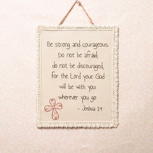 Embroidery Bible Verse Sign Home Decor Rustic Wall Hanging - Etsy