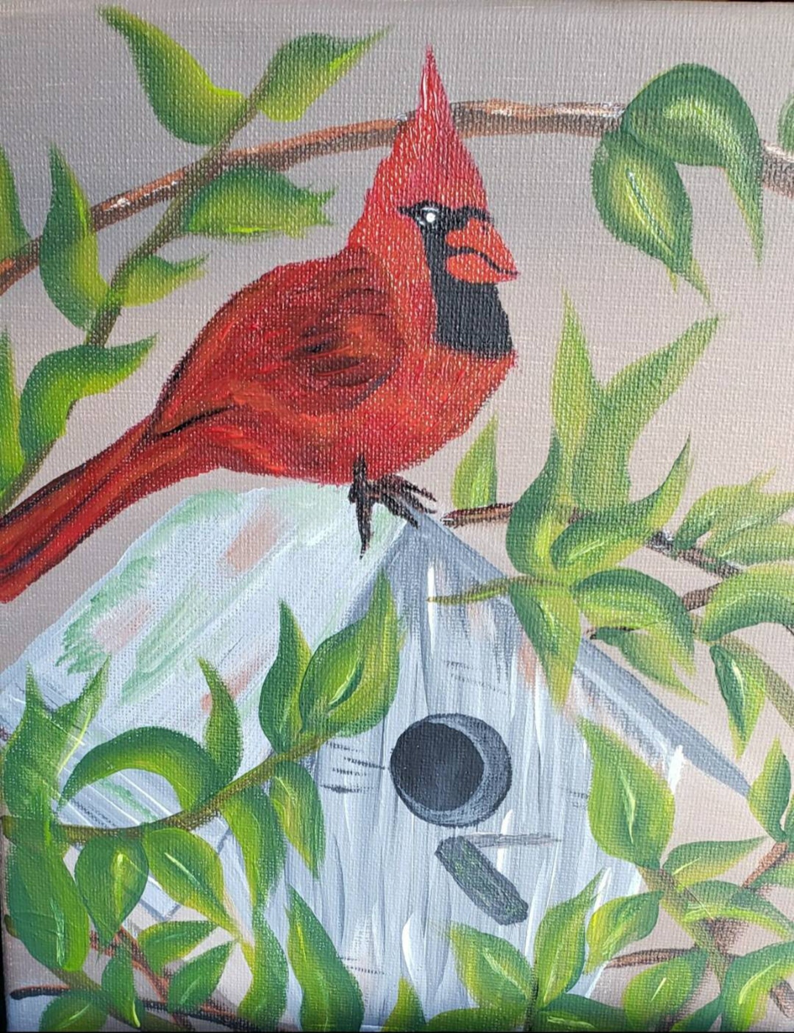 Red Cardinal Bird , Bird House - Etsy