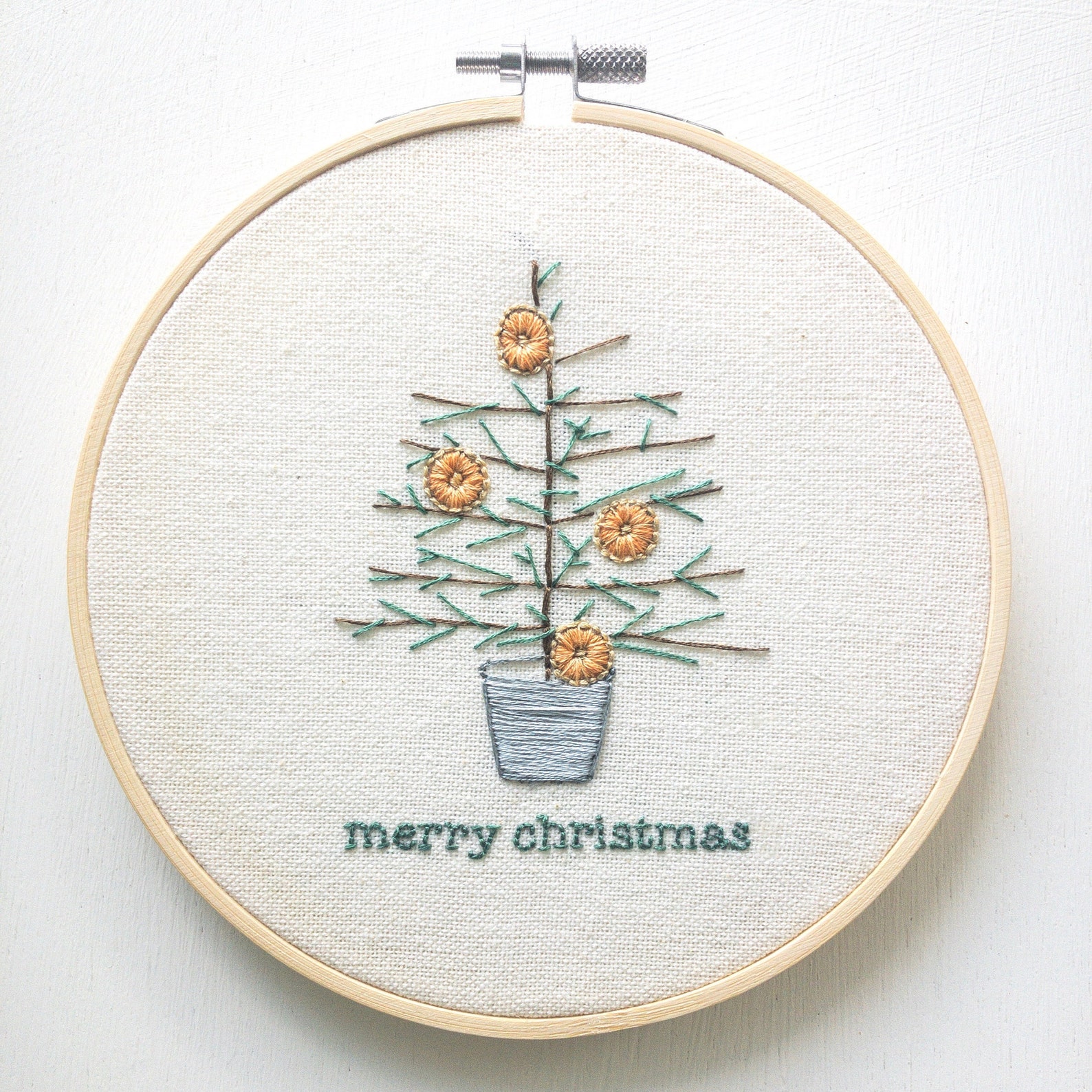 Christmas Tree Hand Embroidery Pattern Digital Download PDF - Etsy