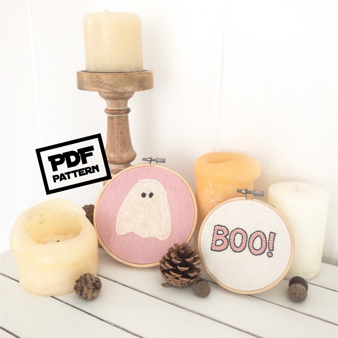 Ghost Embroidery PDF Pattern Bundle - Digital Download PDF - Halloween ...