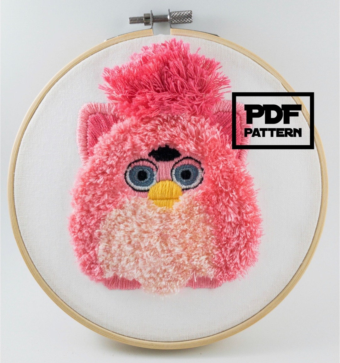 Retro Furby Embroidery Pattern - Digital Download PDF - Weird ...