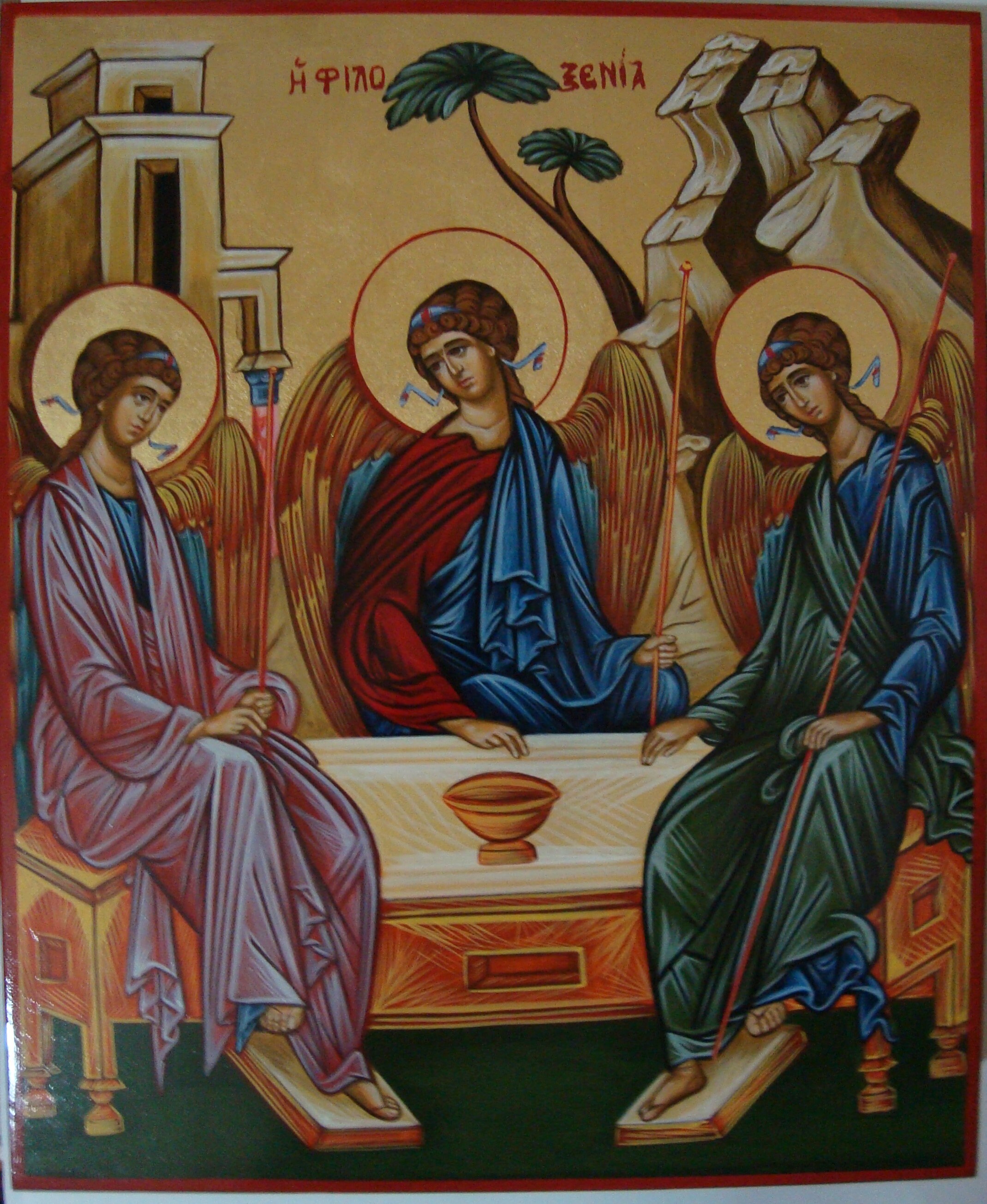 La Santísima Trinidad. Icono bizantino ortodoxo tamaño 30x25cm - Etsy ...