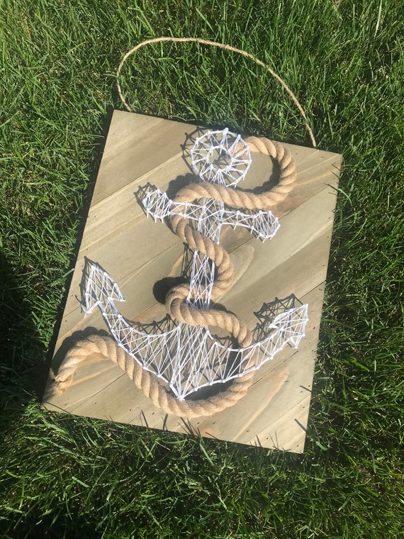 Anchor String Art Sign - Etsy