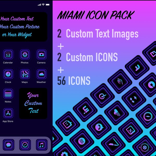 Ios 14 Icons Neon - Etsy