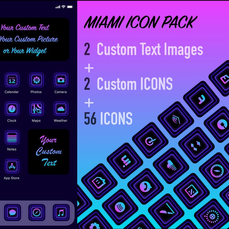 Ios 14 Icons Neon - Etsy