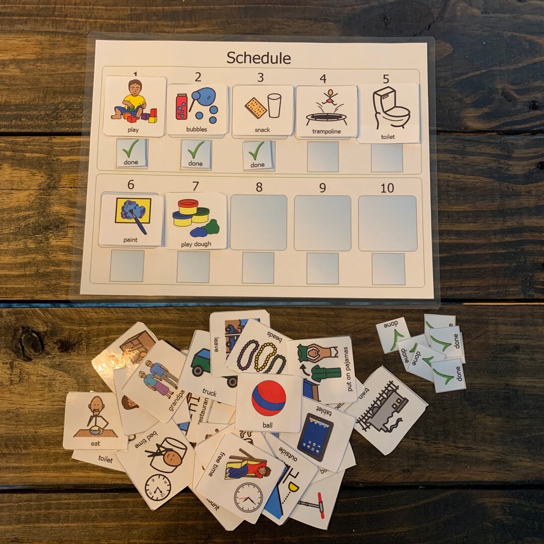 Schedule With Picture Icons - Etsy