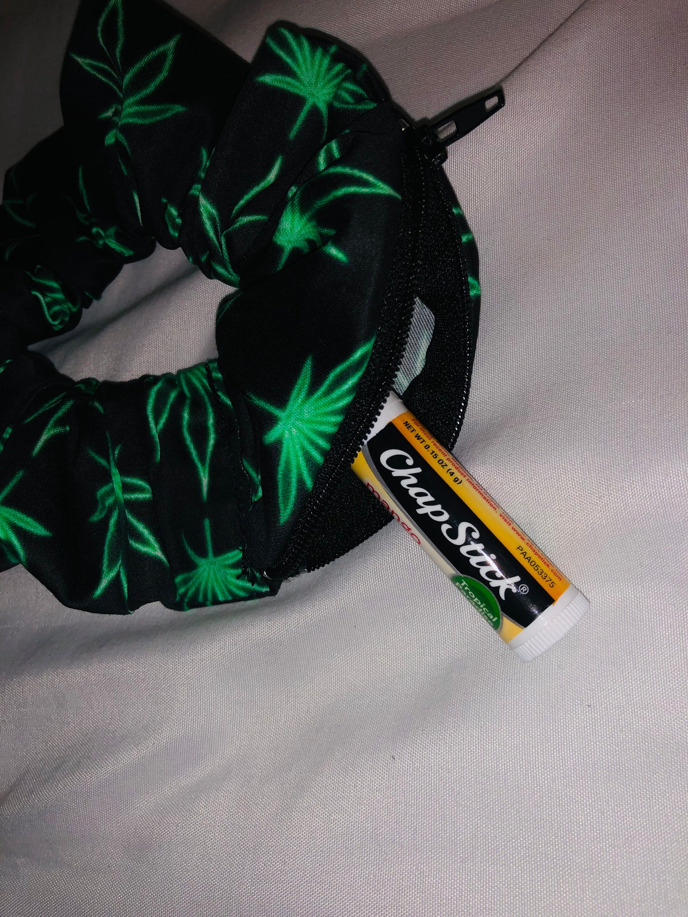 420 Stash Scrunchie Pocket Scrunchie Stashie Made | Etsy