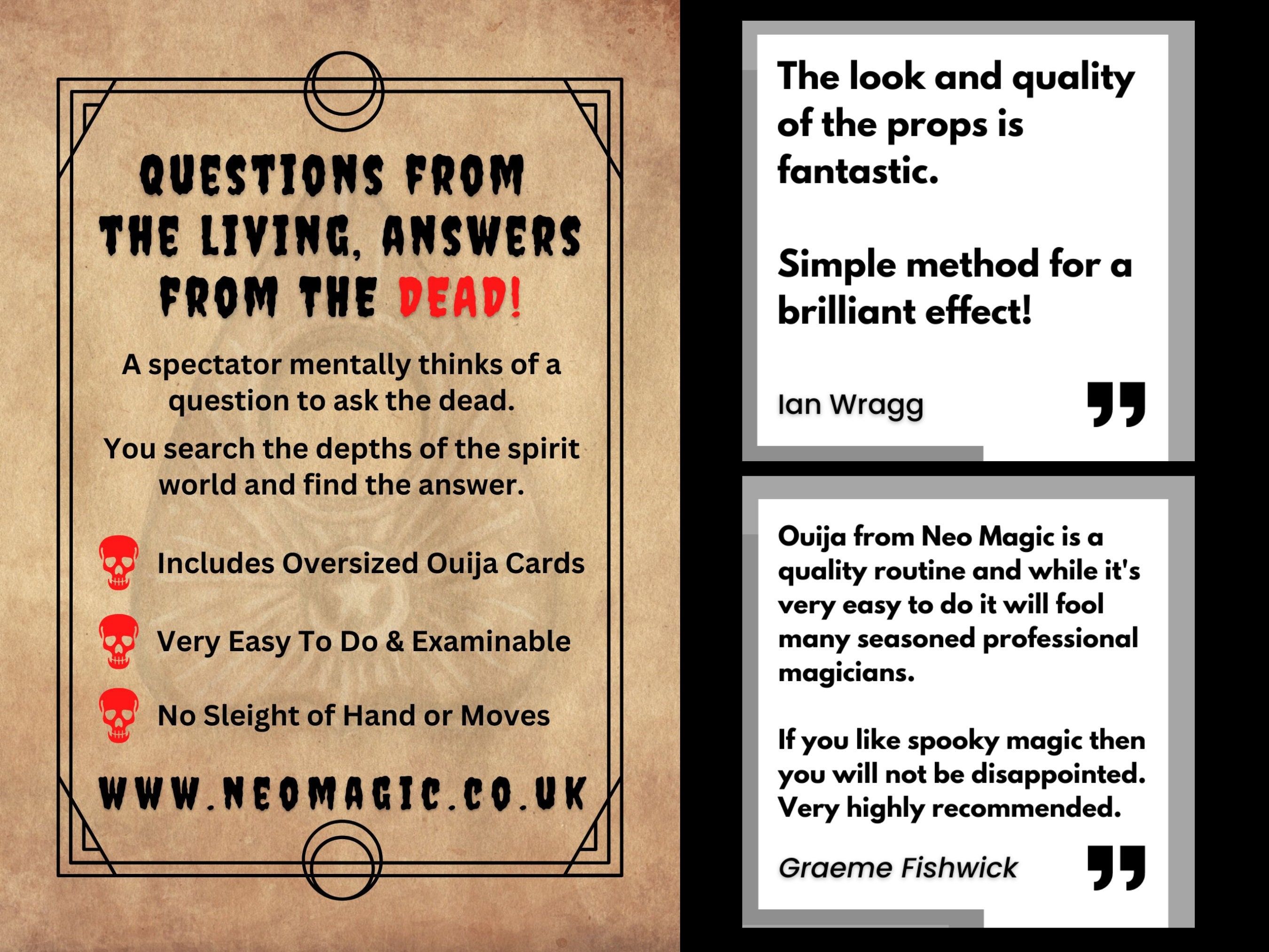 Ouija - Scary Mentalism Magic Trick by Vinny Sagoo (neo Magic) - Etsy