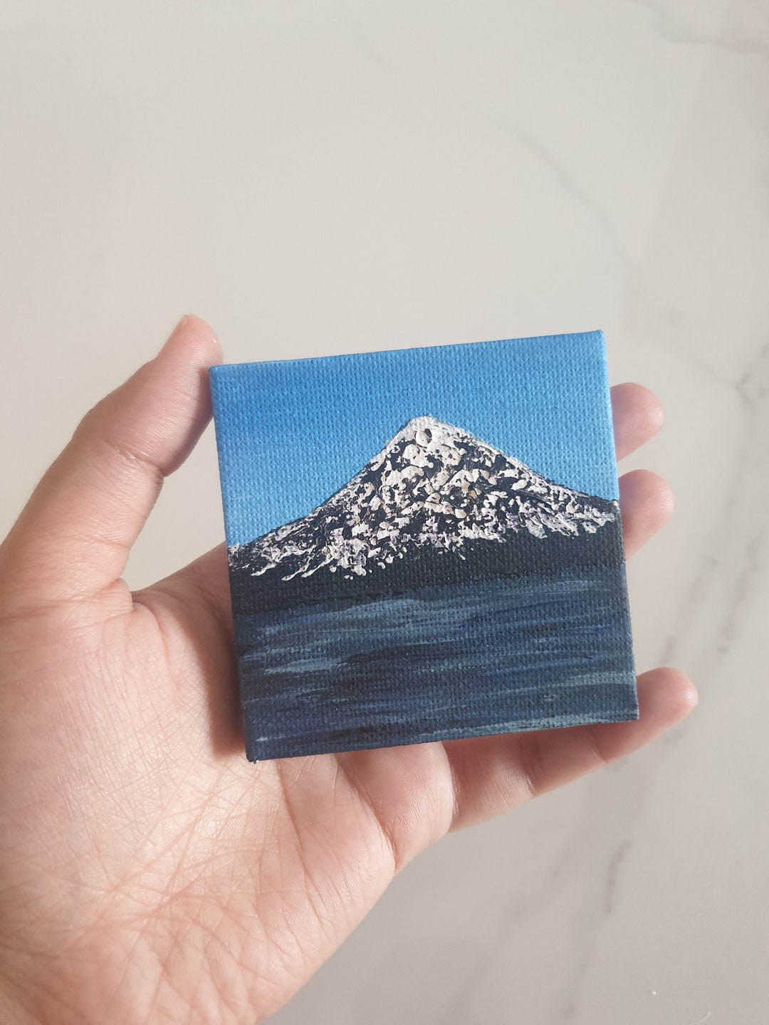 7cm Mini Acrylic Canvas Painting, Tiny Painting, Miniature Painting ...