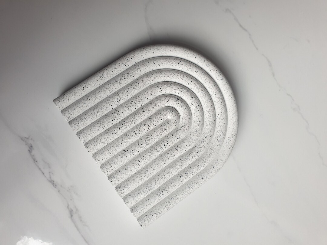 15cm Textured Jesmonite Rainbow Arch Decorative Tray, Arch Stand ...