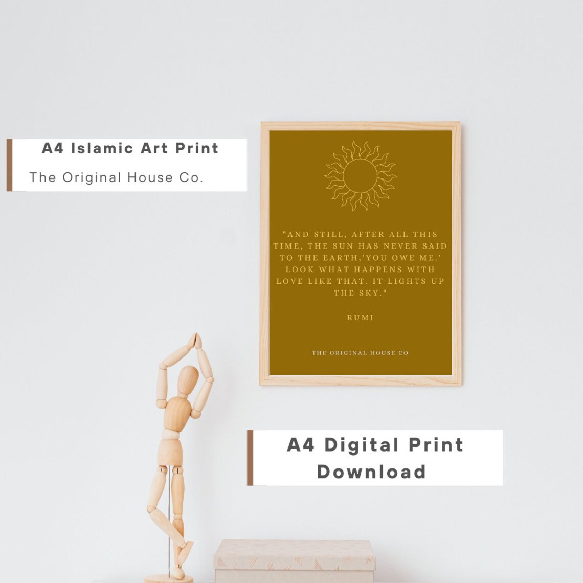 A4 Islamic Quote Print, Wall Hanging, Digital Art, Digital Print ...