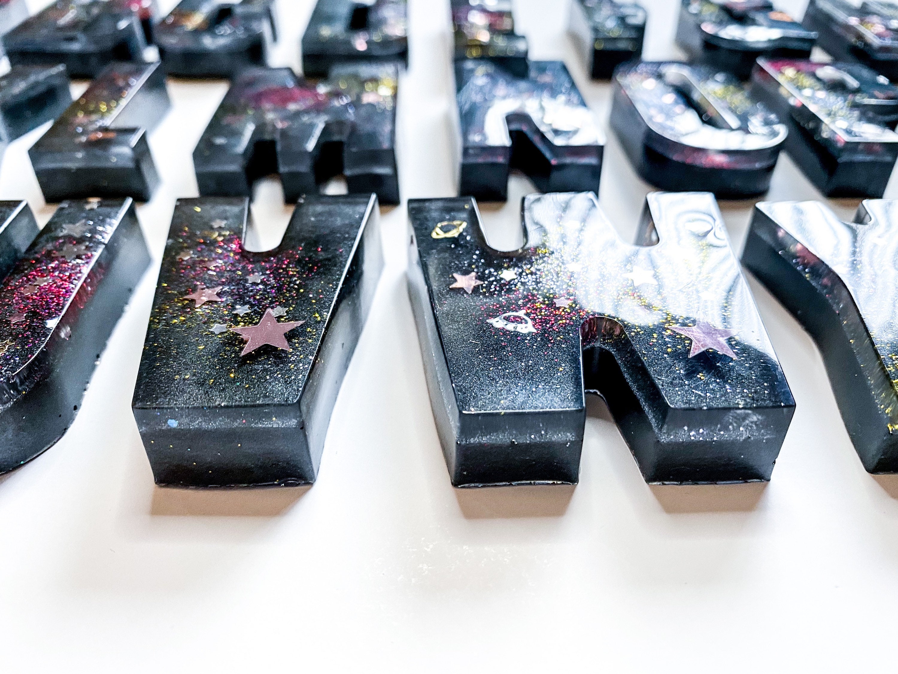 GALAXY LETTERS SPACE Alphabet Galaxy Space Star Glitter - Etsy UK