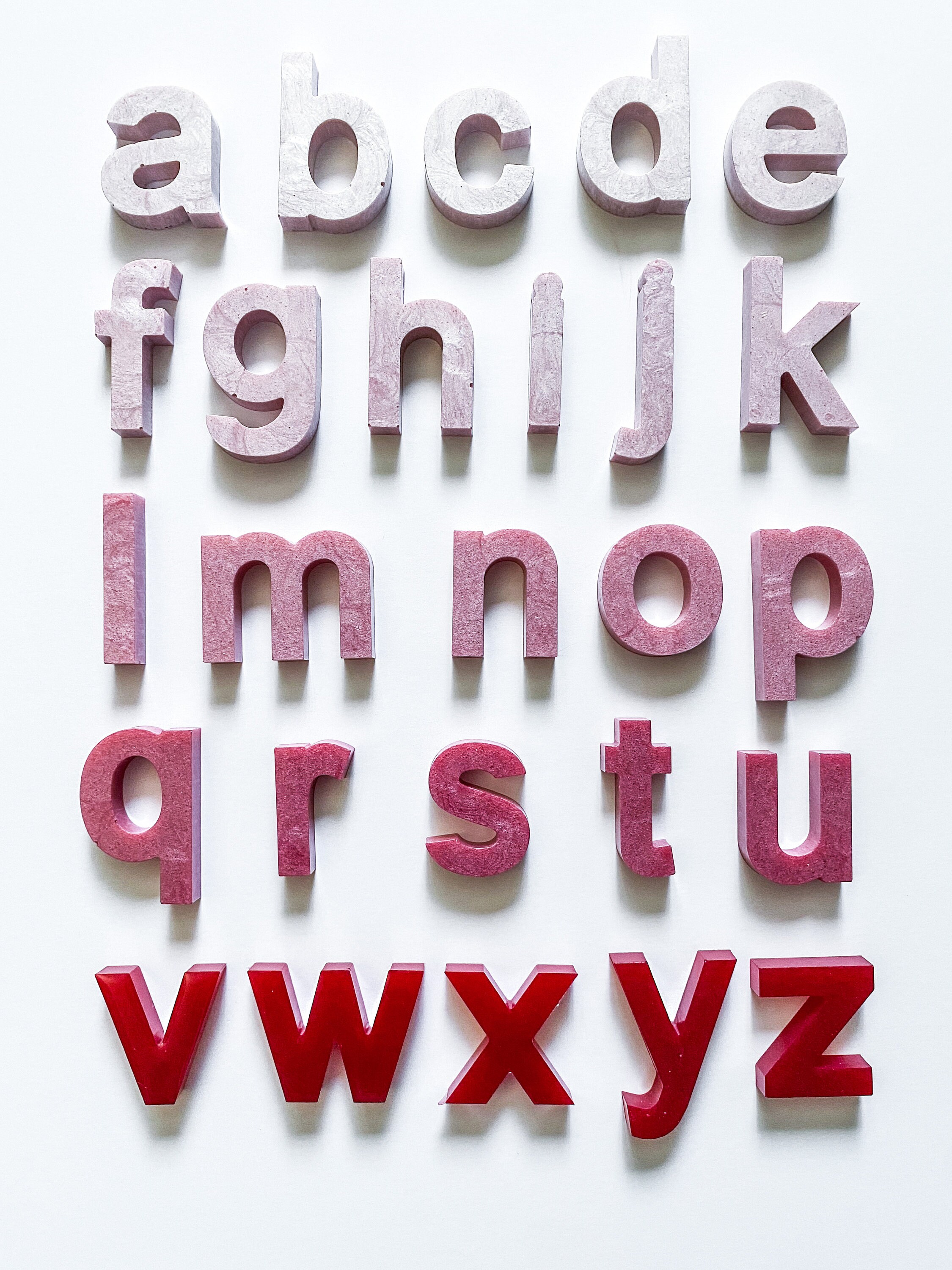 Ombré Solid Color 6-tone Alphabet Resin Letters Homeschool - Etsy