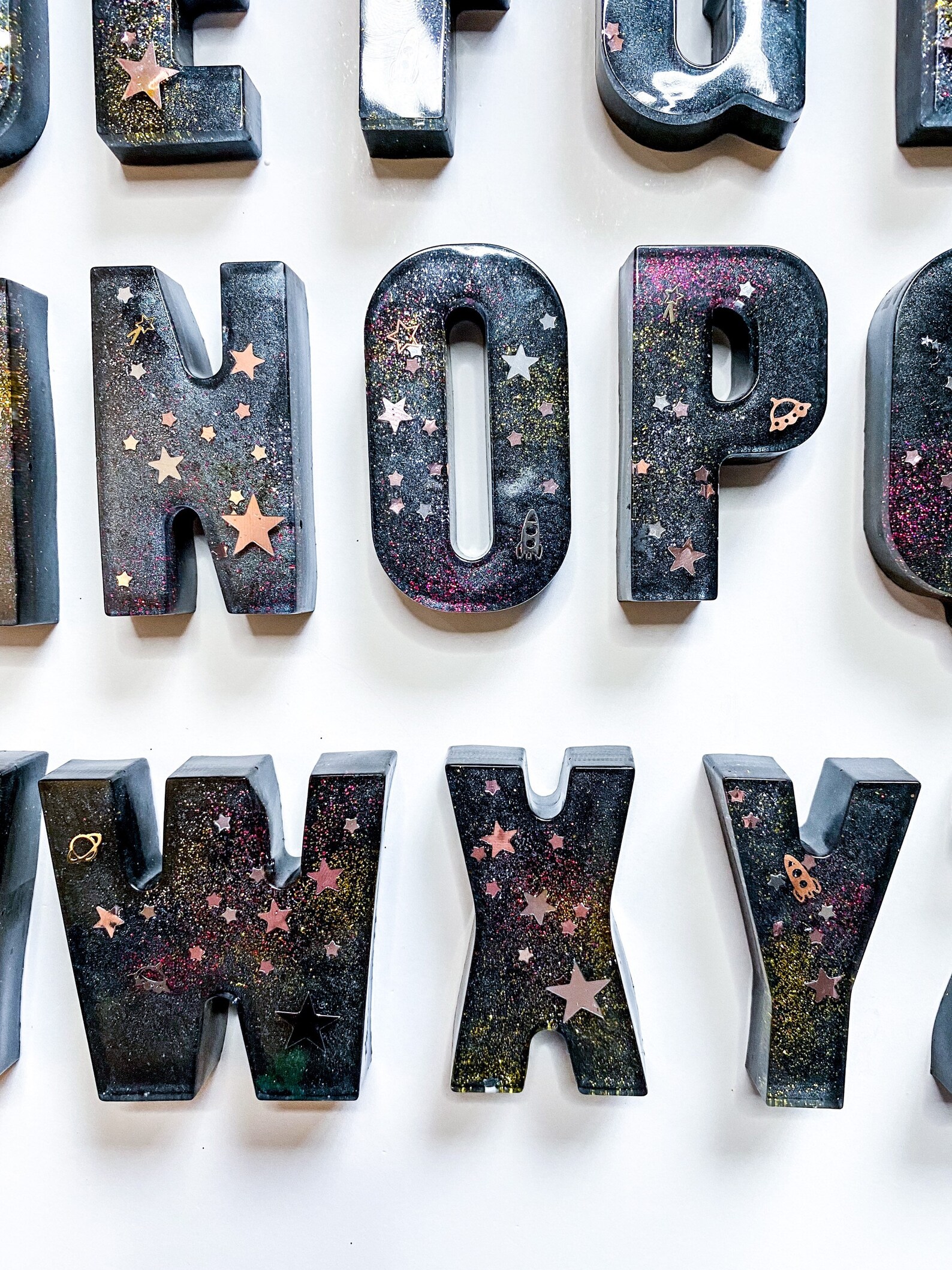 GALAXY LETTERS SPACE Alphabet Galaxy Space Star Glitter - Etsy UK