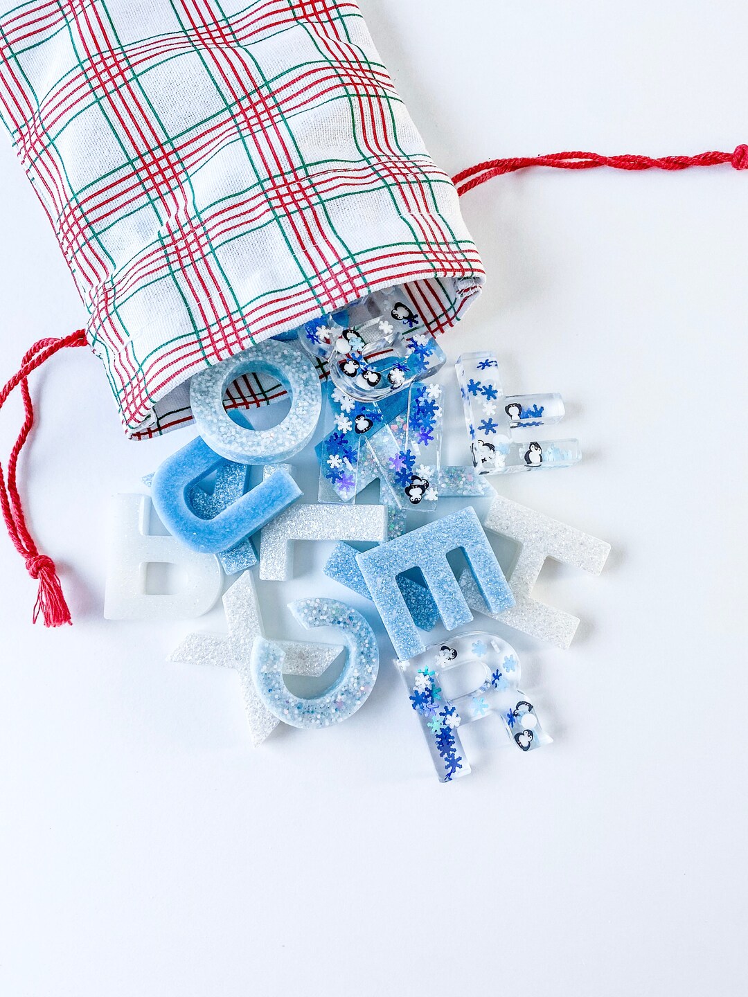 NORTH POLE LETTERS, Xmas Alphabet, Christmas Holiday Resin Kids ...