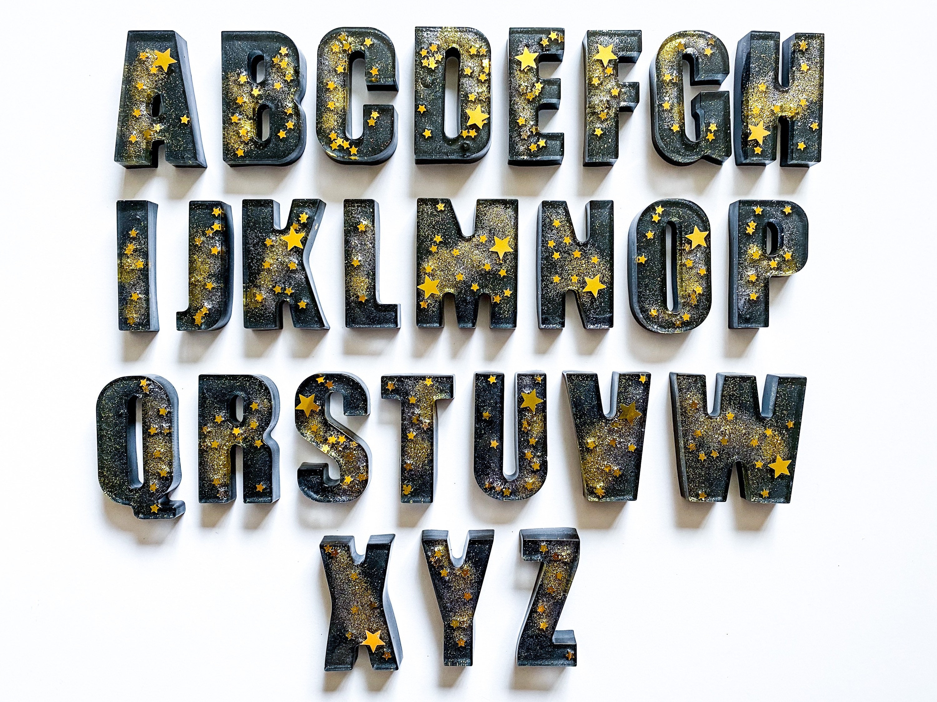 GALAXY LETTERS SPACE Alphabet Galaxy Space Star Glitter - Etsy 日本