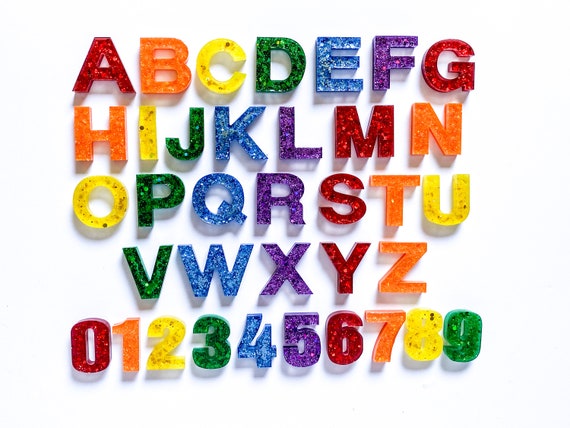 The Letter I In Rainbow Glitter