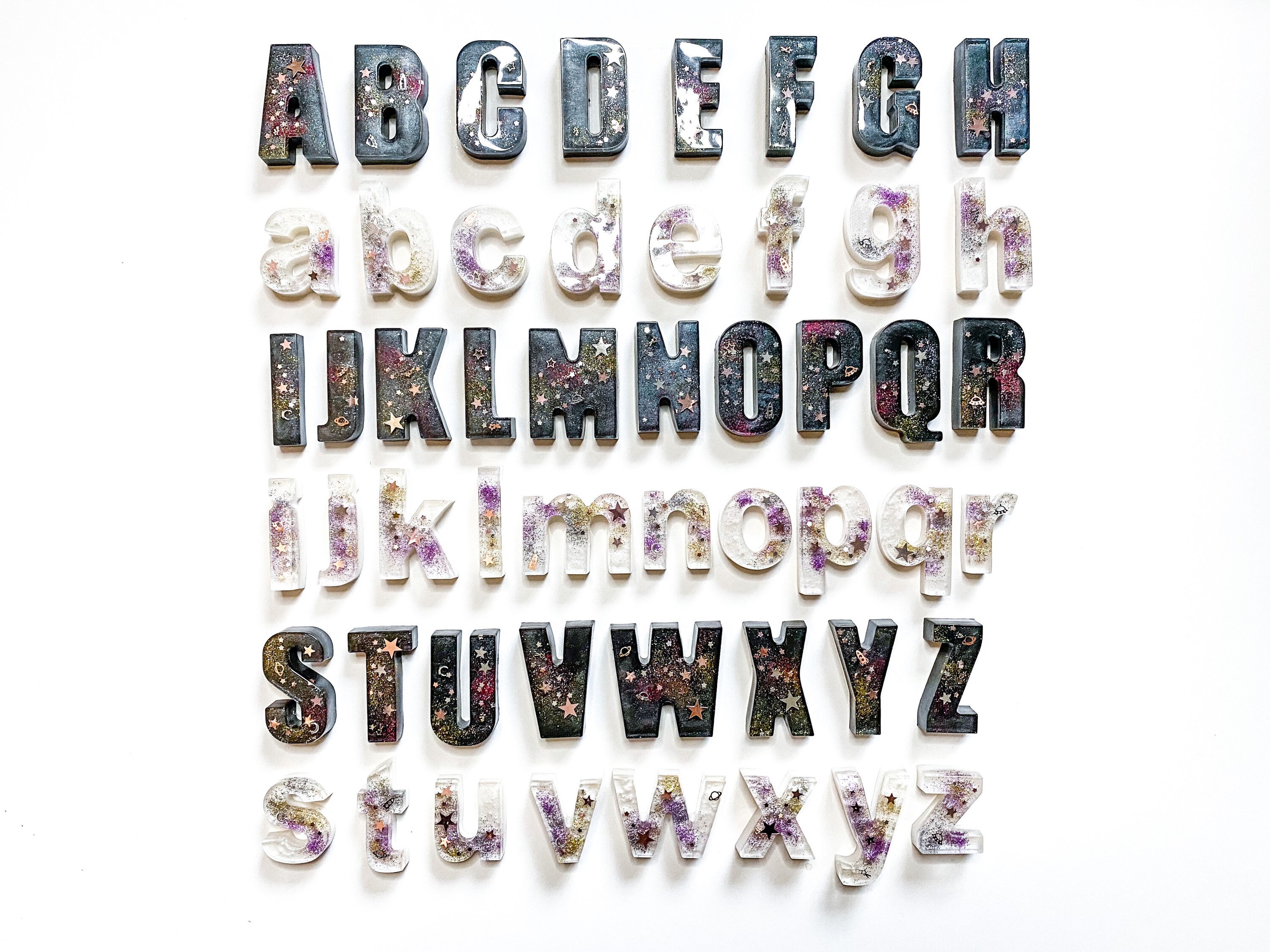 GALAXY LETTERS SPACE Alphabet Galaxy Space Star Glitter - Etsy UK