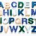 Sea Breeze Ocean Blue Upper Alphabet Resin Letters, Homeschool Learning ...