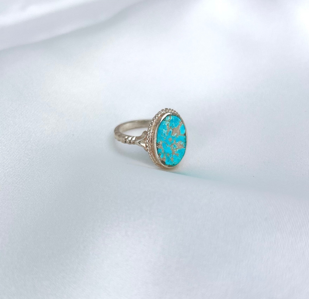 Persian Turquoise Ring, Unique Handmade Turquoise Ring, Sterling Silver ...