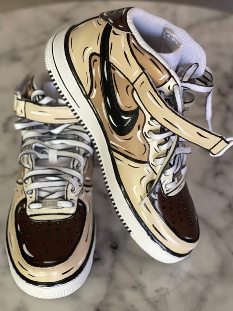 Custom Painted Cartoon Style Air Force 1 - Etsy
