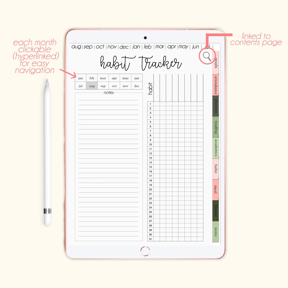 Digital Student Planner Printable Student Planner Study | Etsy