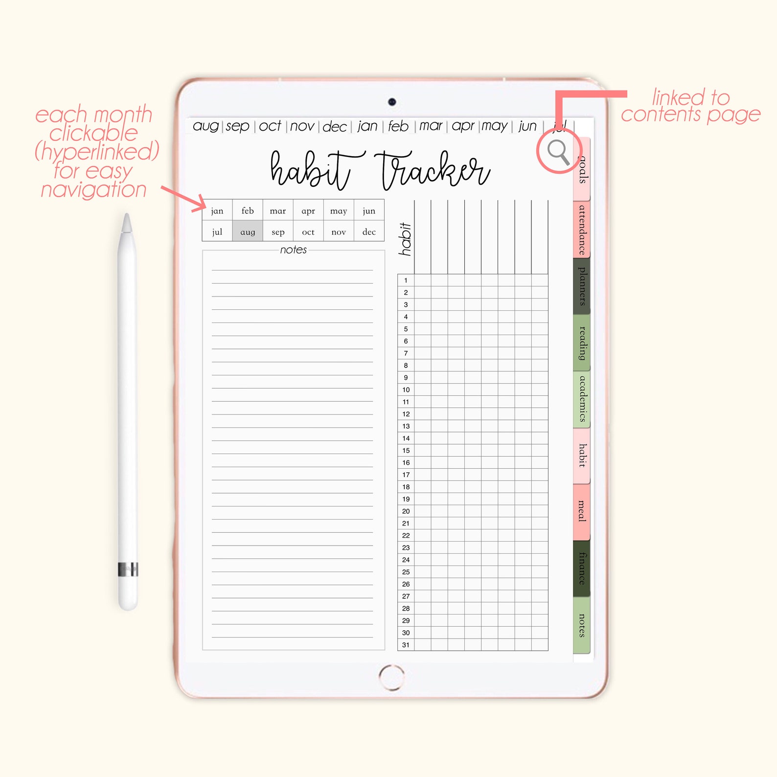Digital Student Planner Printable Student Planner Study | Etsy