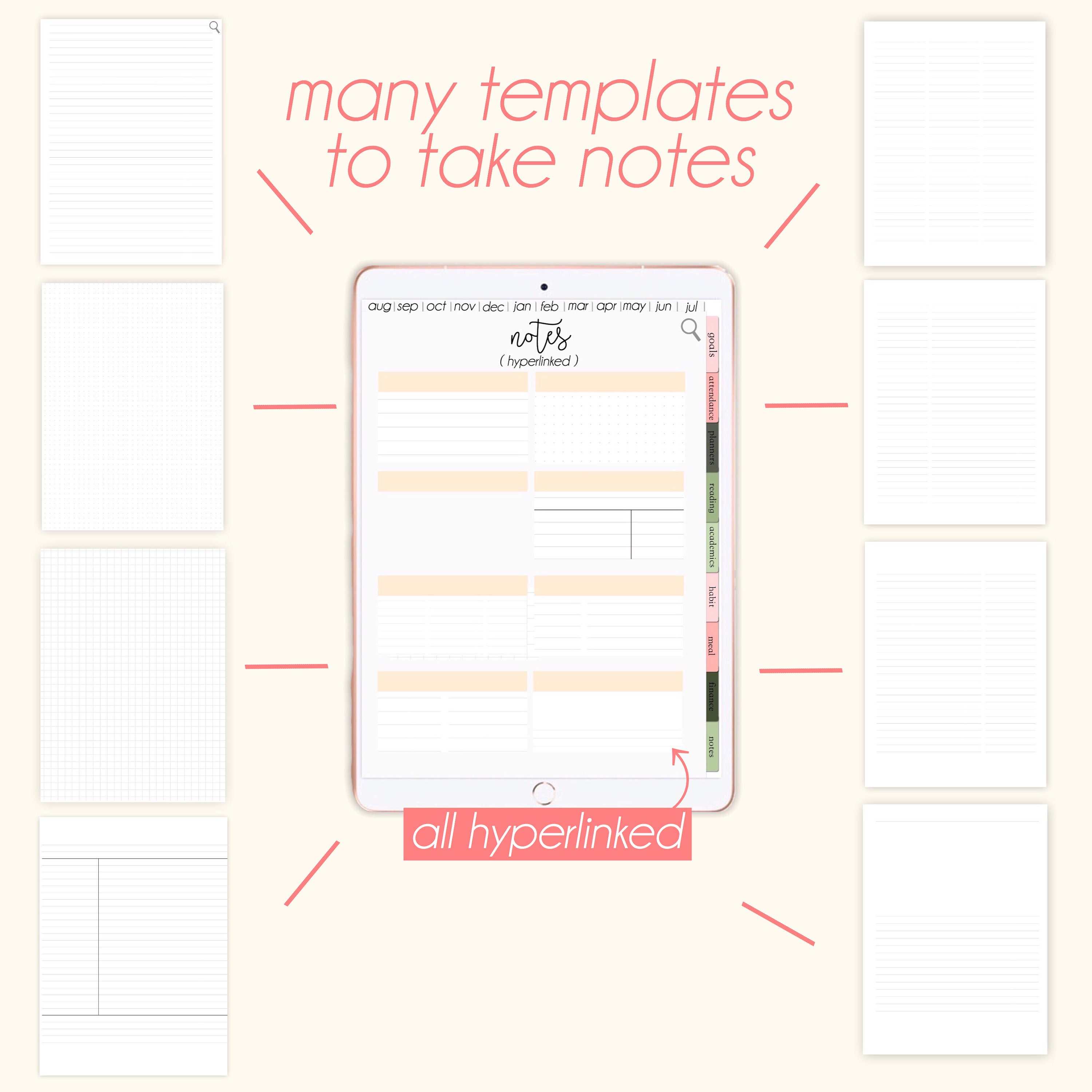 Digital Student Planner, Printable Student Planner Study Organizer ...