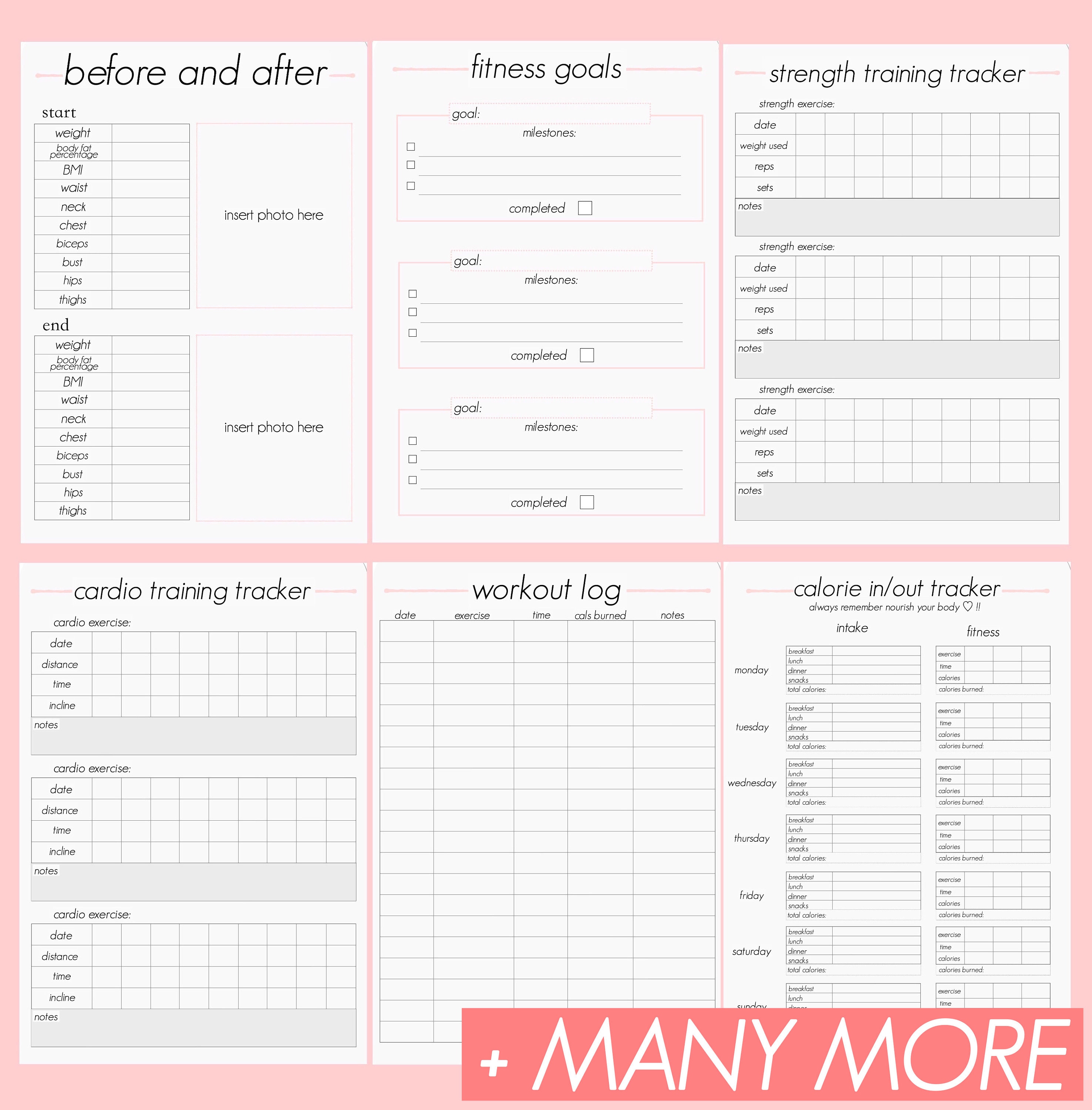 Digital Fitness Planner Digital Workout Planner Planner for - Etsy UK