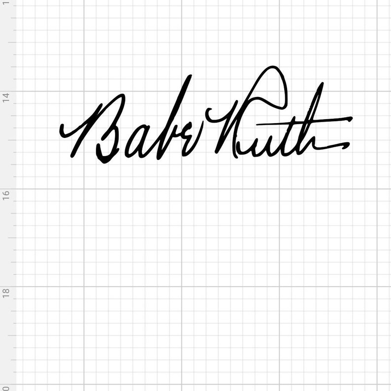 New York Yankees Babe Ruth Stickerfacsimile Vinyl Sticker Signaturedie ...