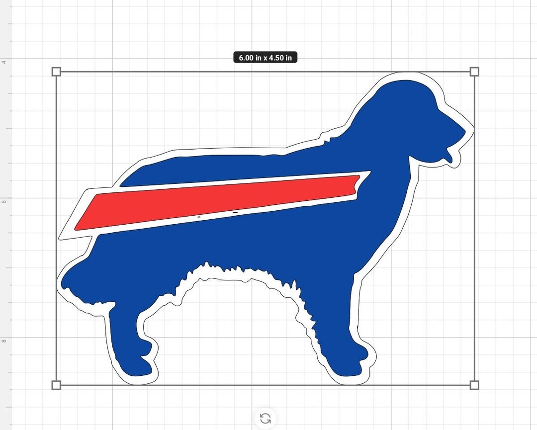 Buffalo Bills Charging Golden Retriever Buffalo Sticker Decal - Etsy